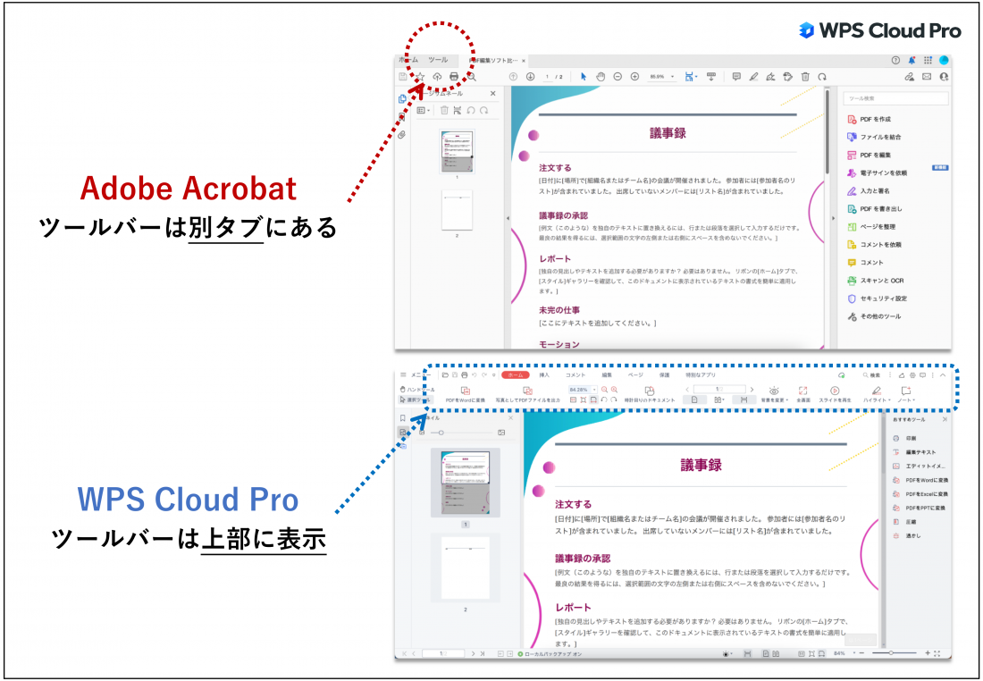 【PDF編集ソフト比較】AcrobatとWPSの違いをまとめ！ポイントは機能と価格 - WPS Cloud Pro - 法人向けオフィス互換ソフト&クラウドストレージ